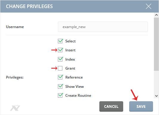 How to Modify a Database User's Privileges in DirectAdmin - Nest WebHost